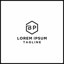 Bp square logo Royalty Free Vector Image - VectorStock