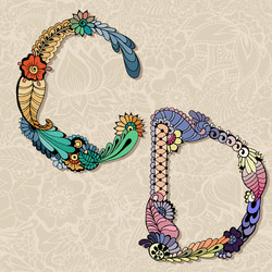 Calligraphy Letter D Flourish Vector Images (64)