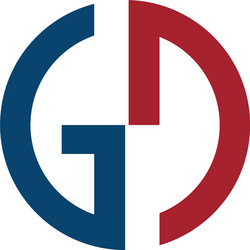 Gd letter icon design Royalty Free Vector Image