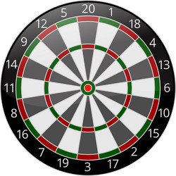 Dart board template printable Royalty Free Vector Image