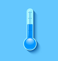 Thermometer with explanation of temperature types Vector Image