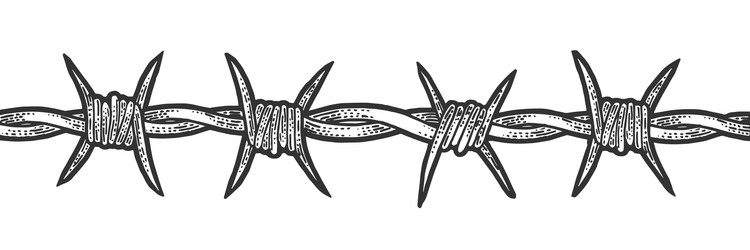 Barbed wire twisted rod cartoon Royalty Free Vector Image