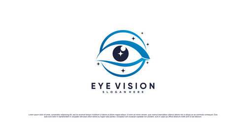 Eye vision clinic logo design inspiration Vector Image