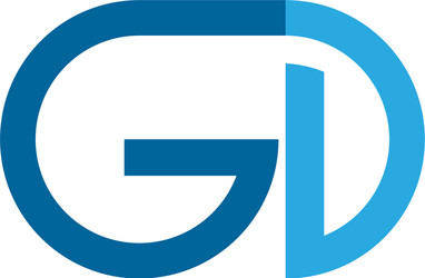 Gd letter icon design Royalty Free Vector Image