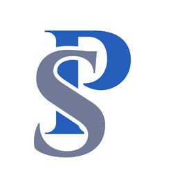 Sp logo design premium letter Royalty Free Vector Image