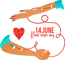 14 june blood donor day poster Royalty Free Vector Image