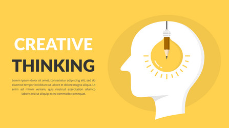 Creative thinking Royalty Free Vector Image - VectorStock