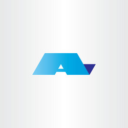 Blue tower letter a logo icon Royalty Free Vector Image