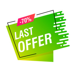 Last offer purple banner design Royalty Free Vector Image