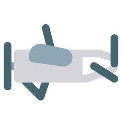 Fixed wing military fighter plane Royalty Free Vector Image