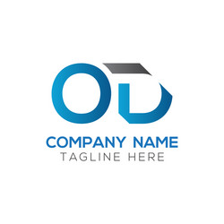 Initial circle letter od logo design template Vector Image