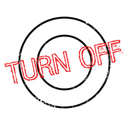 Turn off rubber stamp Royalty Free Vector Image