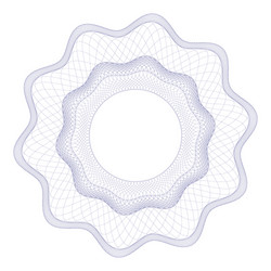 Watermark guilloche rosetta design Royalty Free Vector Image
