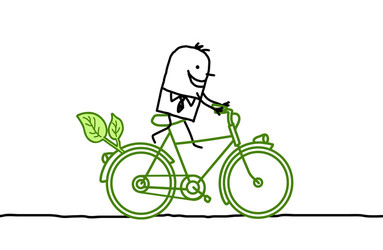 Bicycle Cartoon Man Riding Vector Images (over 6,400)