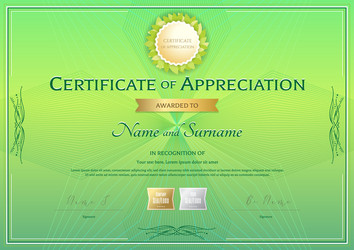 Certificate Appreciation Green Vector Images (over 1,100)