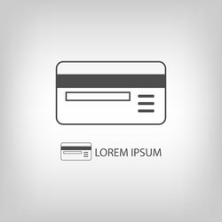 Resident card icon flat isolated Royalty Free Vector Image