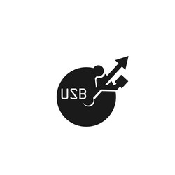 Usb logo technology symbol Royalty Free Vector Image