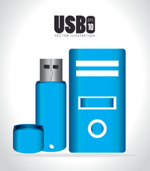 Usb technology connection Royalty Free Vector Image