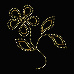Abstract dotted flower shape design element Vector Image