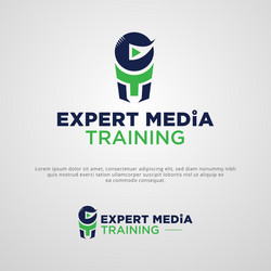 Expert media training company logo design template