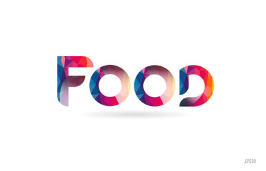 Food hand written word text for typography design Vector Image