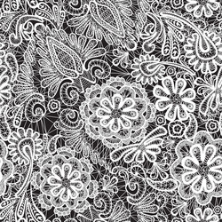 Floral seamless lace pattern with flowers - lace Vector Image