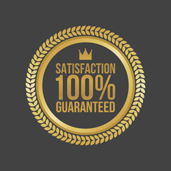 Guaranteed premium quality gold sign round label Vector Image