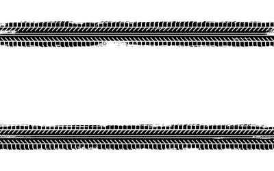 Car Tire Tracks Border