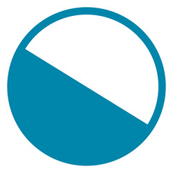 Blue pie chart 1 Royalty Free Vector Image - VectorStock