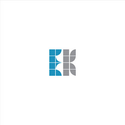 K e letter logo design on black color background Vector Image