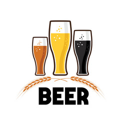 Beer glasses Royalty Free Vector Image - VectorStock