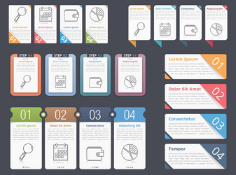 Infographic elements with numbers and text Vector Image