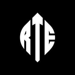 Rte logo letter design Royalty Free Vector Image