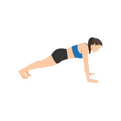 Woman doing inverted v plank exercise flat Vector Image