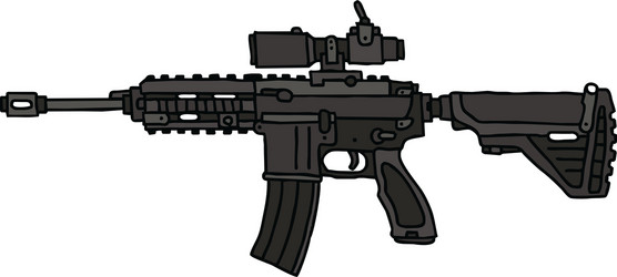 Automatic weapon isolated on white Royalty Free Vector Image