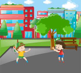 Kids Play Throwing and Catching Vector Images (over 130)