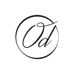Initial circle letter od logo design template Vector Image