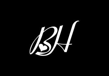 Initial monogram letter b h logo design template Vector Image