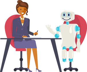 Job Robot Interview Vector Images (over 180)