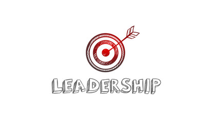 Leadership hand drawn Royalty Free Vector Image
