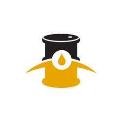 Oil drum logo design template Royalty Free Vector Image