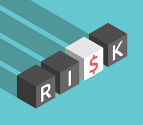 Cubes stacks risk management Royalty Free Vector Image