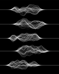 Set sound waves made lines Royalty Free Vector Image