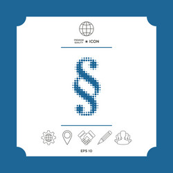 Paragraph halftone logo Royalty Free Vector Image