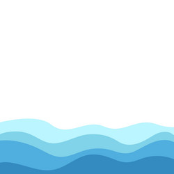 Sea wavy abstract frame background water waves Vector Image