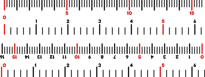 Inch and metric rulers set centimeters inches Vector Image