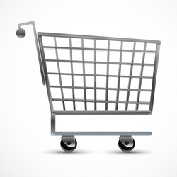 Set various isolated shopping trolley Royalty Free Vector