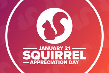 Squirrel appreciation day january 21 holiday Vector Image