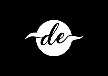 D e letter sign symbol initial letter e logo Vector Image