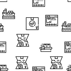 Logistics service seamless pattern Royalty Free Vector Image